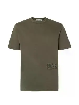 Fendi Logo-print Cotton T-shirt - Green
