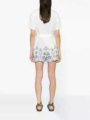 MC2 SAINT BARTH Embroidered Belted Playsuit