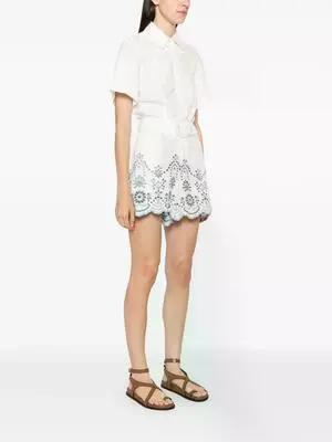 MC2 SAINT BARTH Embroidered Belted Playsuit