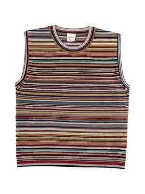 Paul Smith Striped Merino-wool Sweater - Brown