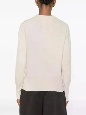 Soft Goat Ribbed-trim Crew-neck Sweater