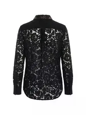 Valentino Garavani Sequin-embellished Lace Shirt