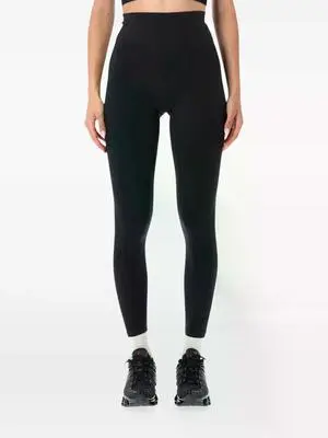 Nike High-waisted Logo-print Leggings - Black