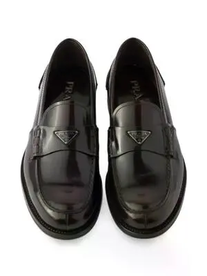 Prada Brushed Leather Loafers