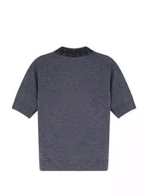 SEMICOUTURE Bead-embellished Knitted Sweater - Grey