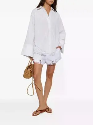 ROTATE BY BIRGER CHRISTENSEN Drawstring Shorts Bright - White