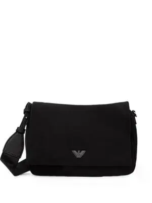 Emporio Armani Logo-plaque Messenger Bag - Black