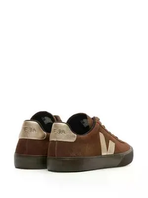 VEJA Campo Suede Walnut Platine Eagle Sneakers - Brown