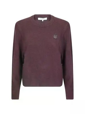 Maison Kitsuné Fox Head Sweater - Purple