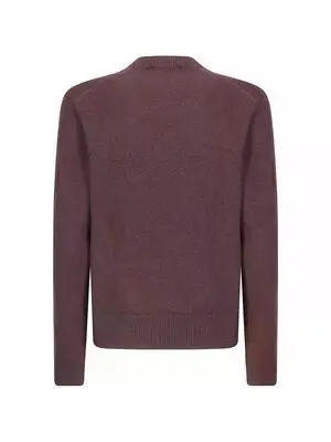 Maison Kitsuné Fox Head Crew Neck Sweater - Purple