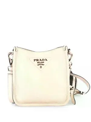 Prada Vitello Daino Mini Crossbody Bag - White