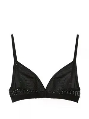 Pinko Mesh-effect Bra With Rhinestones