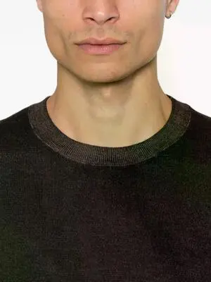 Emporio Armani Ribbed-trim Wool Sweater