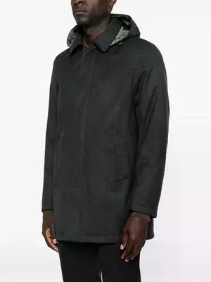 Herno Hooded Padded Coat - Grey