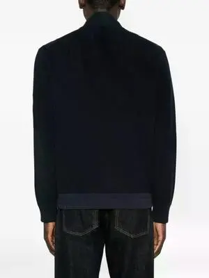 BOSS Knitted-panel Zip-up Jacket