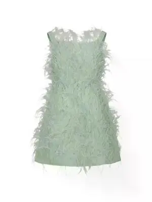 Valentino Garavani Silk Mini Dress - Green