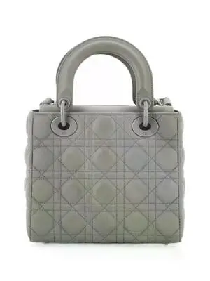 Dior Ultra Matte My Abcdior Lady Bag Cannage Quilt Calfskin Shoulder Bag - Grey