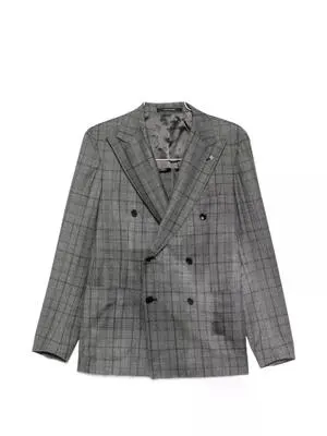 Tagliatore Check-pattern Double-breasted Suit - Grey