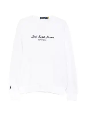 Polo Ralph Lauren Logo-embroidered Crew-neck Sweater - White