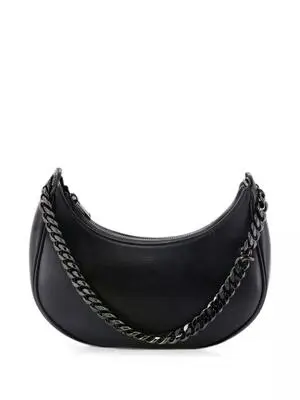 Celine Ava Chain Leather Medium Hobo Bag - Black