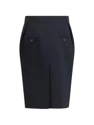 Magda Butrym Pleated Button-flap Midi Skirt