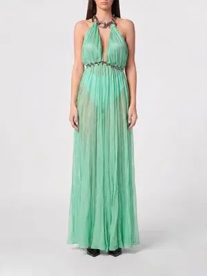 Philipp Plein Halterneck Maxi Dress - Turquoise