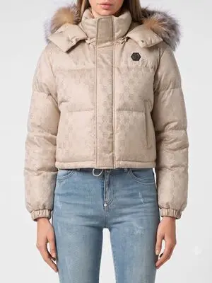 Philipp Plein Puffer Jacket With Fur Trimmed Hood
