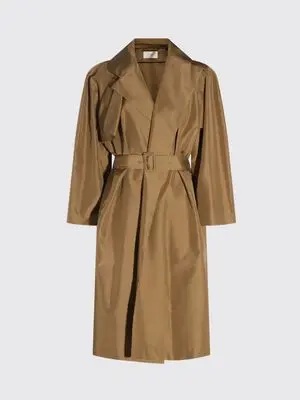 THE ROW Double-breasted Silk Trench Coat With Belt - Beige