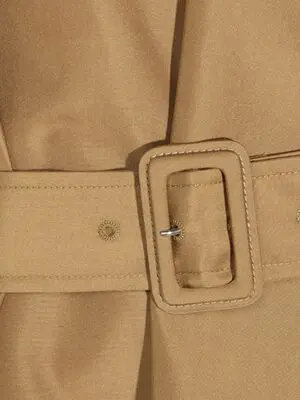 THE ROW Double-breasted Silk Trench Coat With Belt - Beige