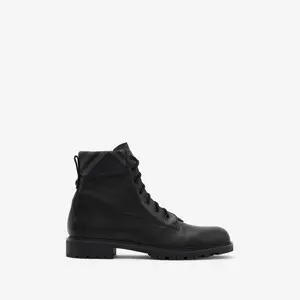 Burberry Leather Durham Boots - Black