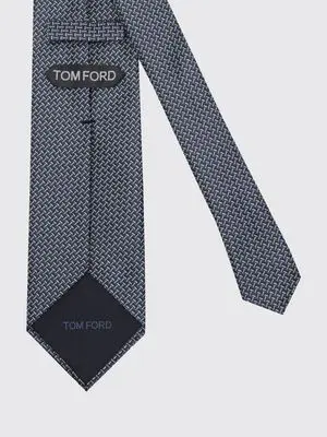 TOM FORD Polka Dot Silk Neck Tie Blue