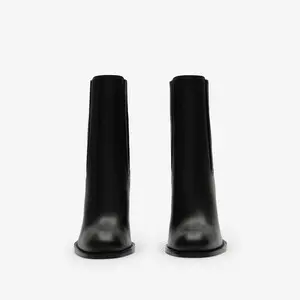Burberry Leather Pillar Ankle Boots