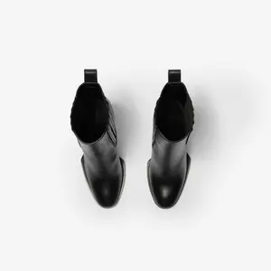 Burberry Leather Pillar Ankle Boots