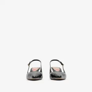 Burberry Crocodile-effect Leather Dame Slingback Pumps