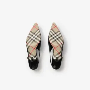 Burberry Crocodile-effect Leather Dame Slingback Pumps