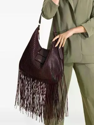 JIMMY CHOO Medium Bar Fringe-trimmed Shoulder Bag