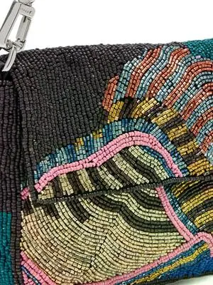 Staud Bead-embellished Shell-motif Shoulder Bag