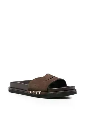 JW Anderson Suede Slides - Brown