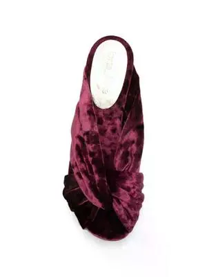FORTE_FORTE Velvet Heeled Sandals