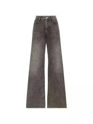 Philipp Plein Faded Wide-leg Jeans - Grey