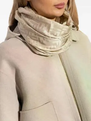 Fendi Ff Logo Jacquard Scarf