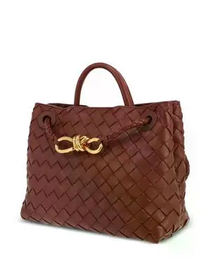 Bottega Veneta Andiamo Intrecciato Handbag - Red