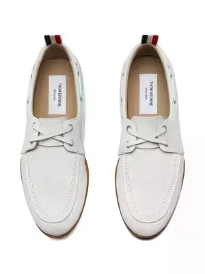 Thom Browne Suede Loafers With Brogue Detailing