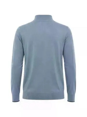 MOORER Terni Half-zip Sweater - Blue