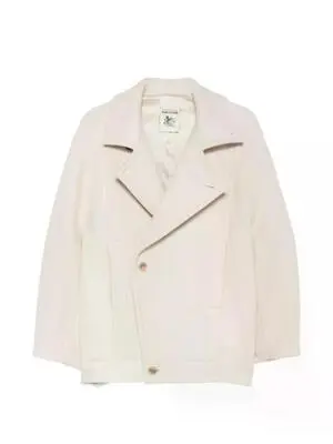 SEMICOUTURE Oversized Button-fastening Coat - Neutrals