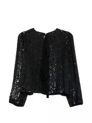 P.a.r.o.s.h Sequin-embellished Bow Detail Blouse
