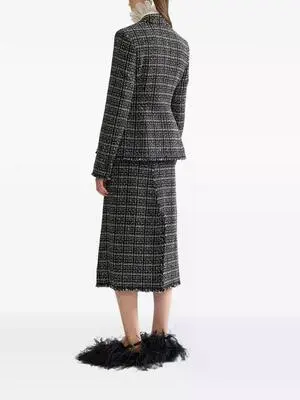 Erdem Tweed Single-breasted Blazer