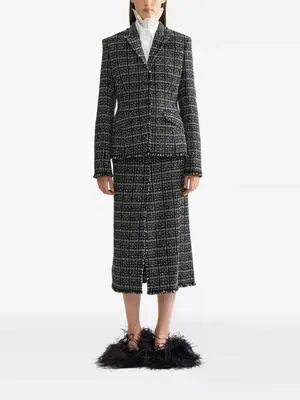 Erdem Tweed Single-breasted Blazer