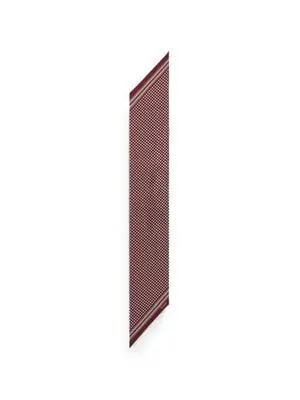 Saint Laurent Lavallière Scarf In Silk Twill - Red