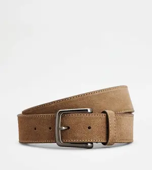 TOD'S Belt In Suede - Brown